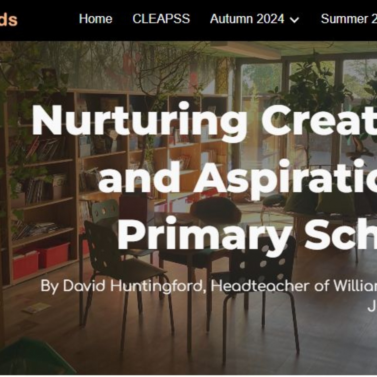 William Ford Junior School - In the press: Nurturing creativity and ...