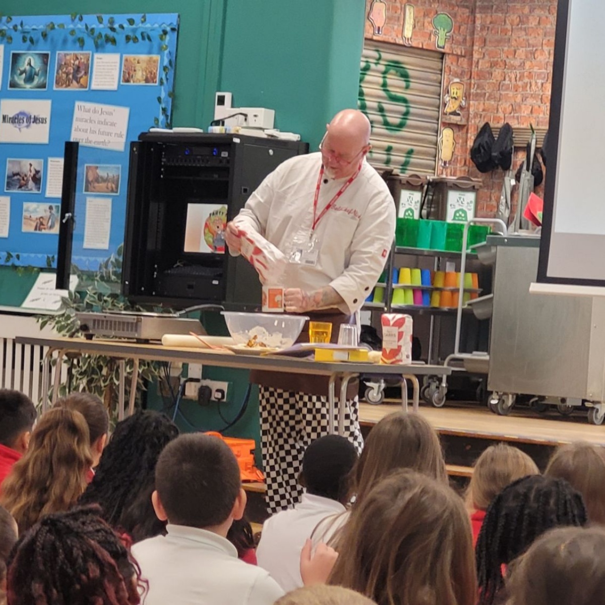 William Ford Junior School - Visit from Bald Chef Nick Jaye